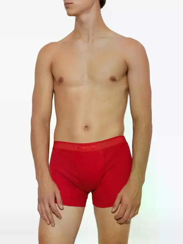 TOM FORD Logo-waistband Boxer Briefs - Red