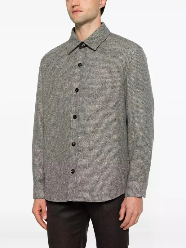 Zegna Herringbone-pattern Shirt Jacket