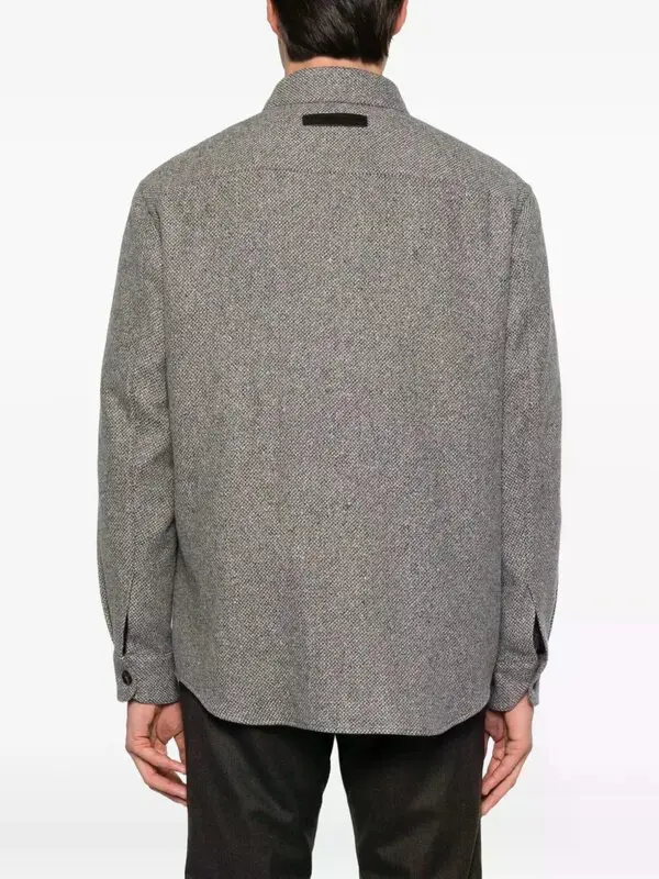 Zegna Herringbone-pattern Shirt Jacket