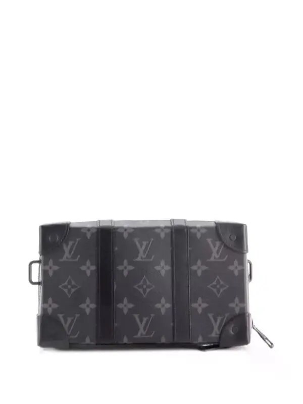 LOUIS VUITTON Soft Trunk Wallet Monogram Eclipse Canvas Clutch Bag
