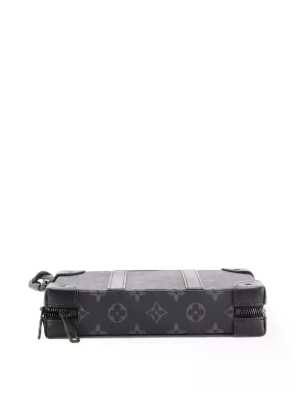 LOUIS VUITTON Soft Trunk Wallet Monogram Eclipse Canvas Clutch Bag
