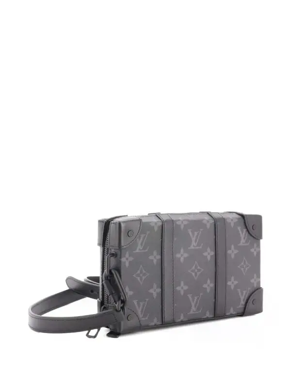 LOUIS VUITTON Soft Trunk Wallet Monogram Eclipse Canvas Clutch Bag - Black