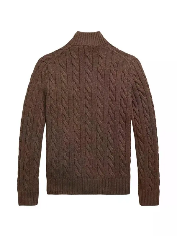 Polo Ralph Lauren Cable-knit Quarter-zip Sweater