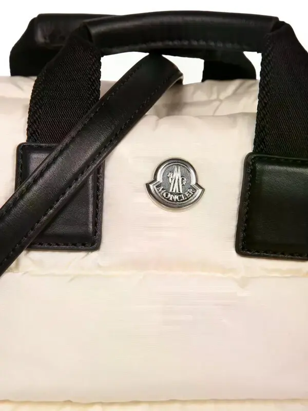 Moncler Caradoc Quilted Logo-patch Mini Bag - White