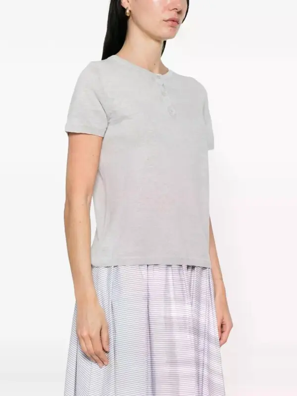 BASE MILANO Button-placket T-shirt
