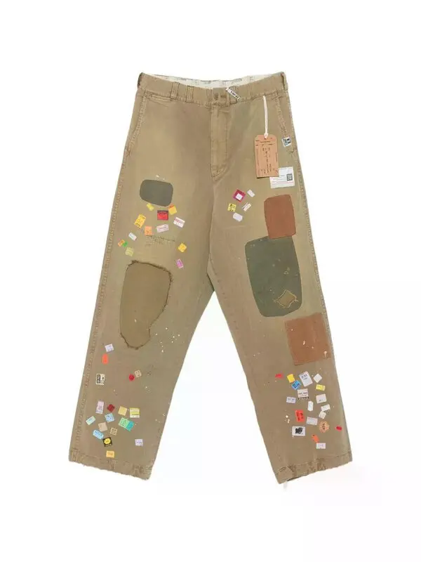 Mihara Yasuhiro Patchwork Jeans - Green