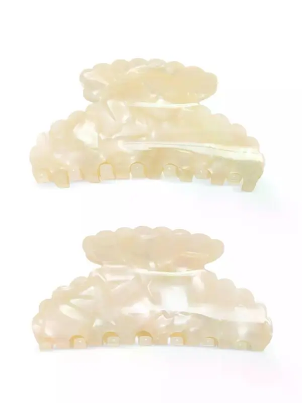 LOEFFLER RANDALL Yuri Scalloped Hair Clips Set - Neutrals