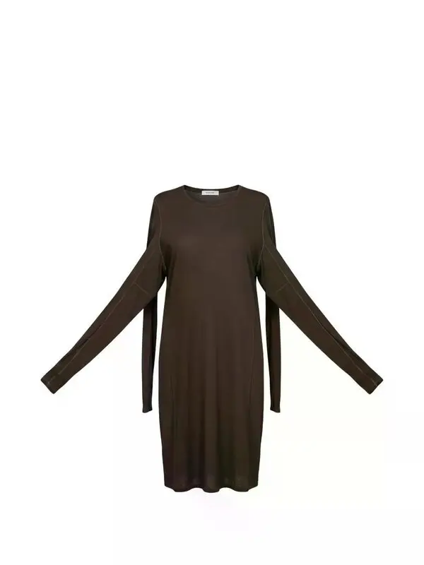UMA WANG Debi Long-sleeve Mini Dress - Brown
