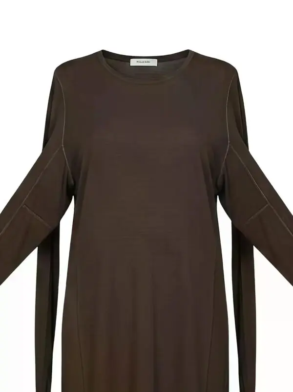 UMA WANG Debi Long-sleeve Mini Dress - Brown