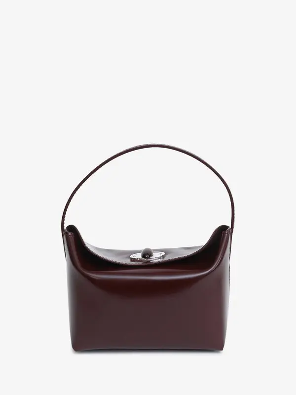 Christopher Esber Turnlock Polished Mini Bag - Barolo