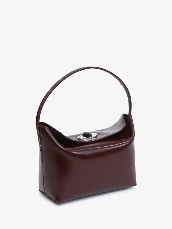 Christopher Esber Turnlock Polished Mini Bag - Barolo