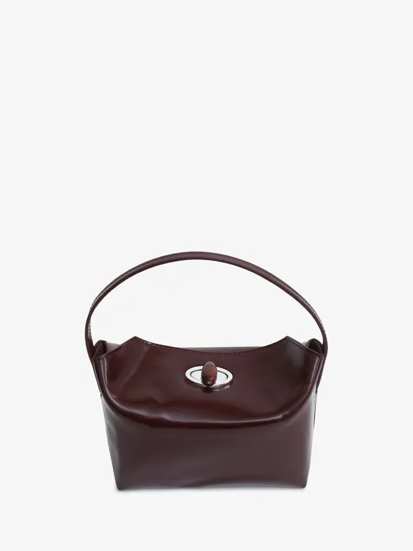 Christopher Esber Turnlock Polished Mini Bag - Barolo