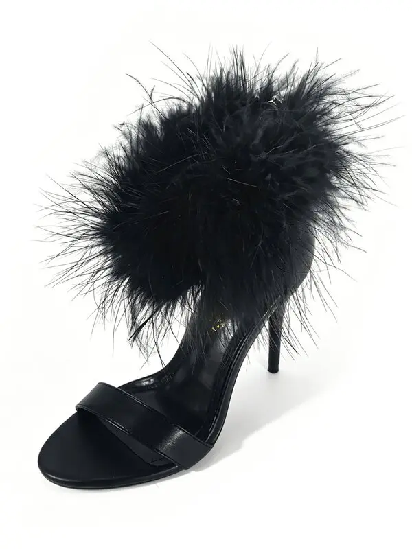 Frederick's Of Hollywood Raquel Feather Stiletto Heel - Black