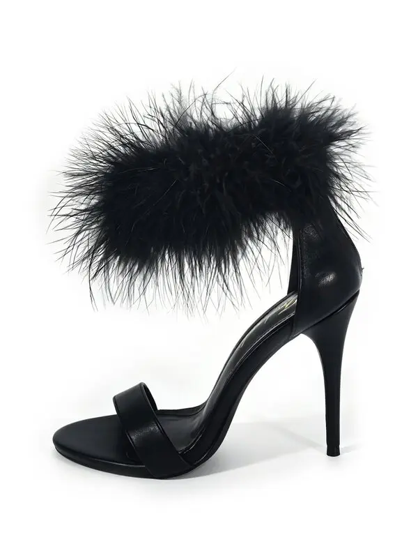 Frederick's Of Hollywood Raquel Feather Stiletto Heel - Black