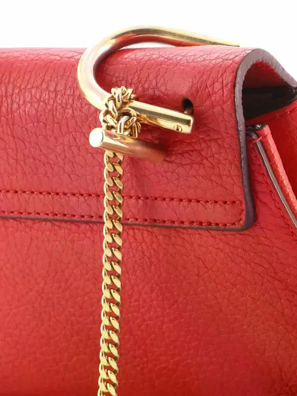 Chloé Drew Leather Mini Crossbody Bag - Red