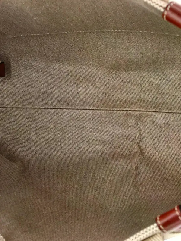 Chloé Woody Canvas With Leather Medium Tote Bag