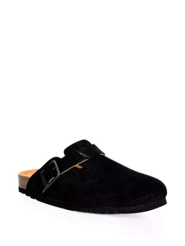 DR. SCHOLL'S SHOES Olivier Buckle-fastening Suede Clogs - Black
