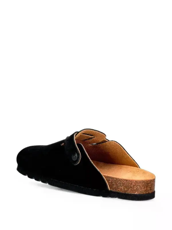 DR. SCHOLL'S SHOES Olivier Buckle-fastening Suede Clogs - Black