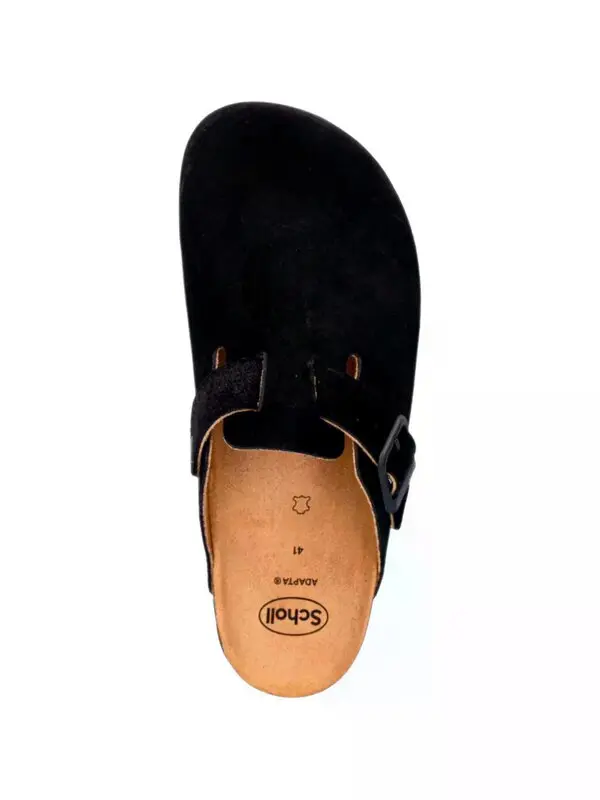DR. SCHOLL'S SHOES Olivier Buckle-fastening Suede Clogs - Black