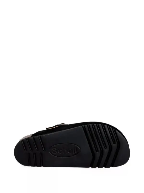 DR. SCHOLL'S SHOES Olivier Buckle-fastening Suede Clogs - Black