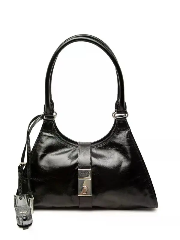 Prada 2010-2026 Medium Glossy Calfskin Shoulder Bag