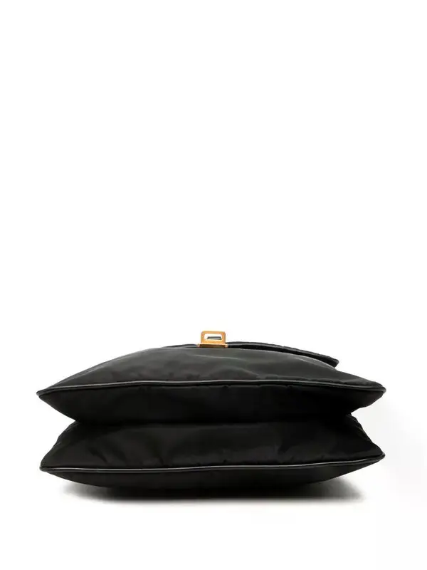 Prada 2000-2013 Vitello Trimmed Tessuto Messenger Bag Crossbody Bag