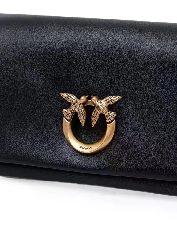 Pinko Love Birds Leather Shoulder Bag