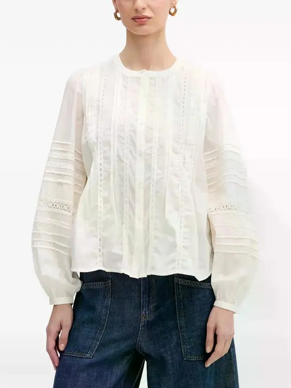 MOS MOSH Adila Lace Panelled Shirt