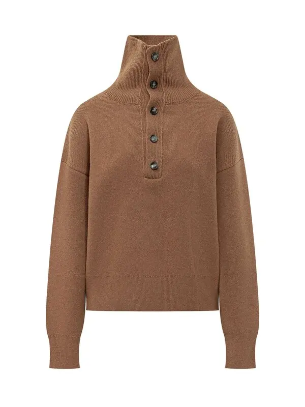 AMI Paris High-button Turtleneck Sweater