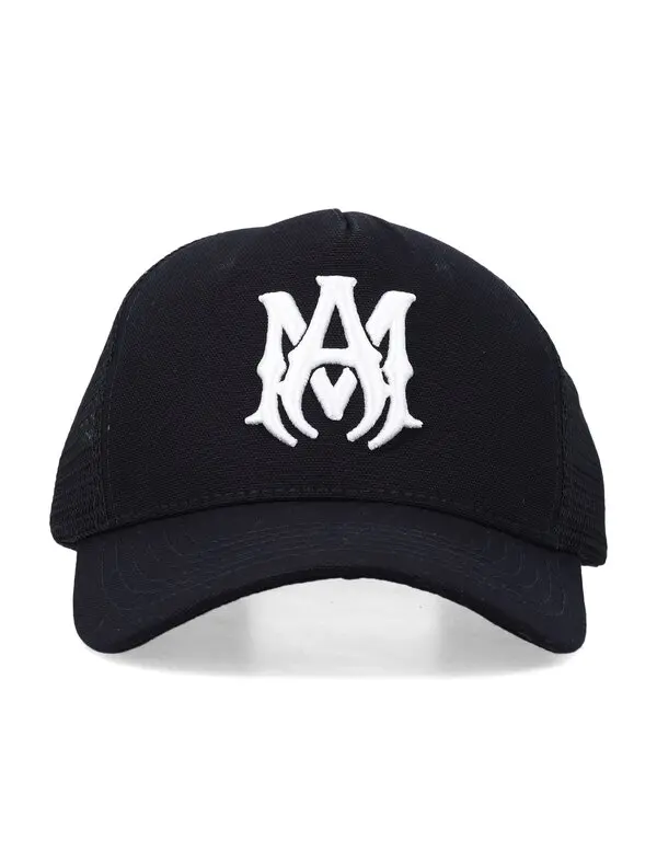Amiri Cotton Logo Baseball Cap - Nero