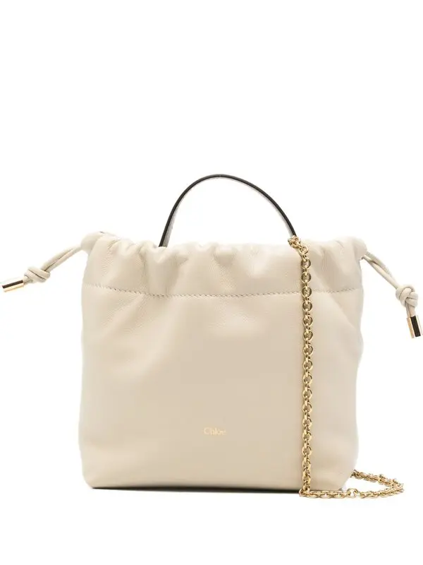 Chloé Drawstring Pouch Bag With Top Handle And Chain Strap - Cloudycrea