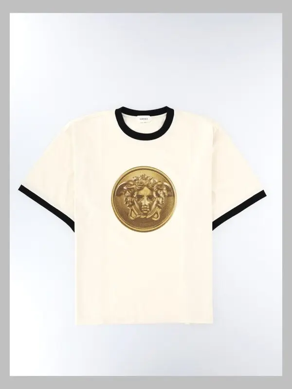 Versace 100% Cotton Crewneck T-shirt - White