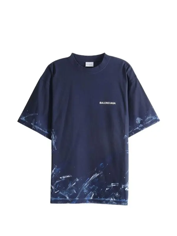 Balenciaga Logo T-shirt 764235 - Navy