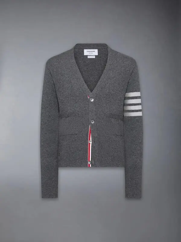 Thom Browne Classic V-neck Cardigan With 4-bar Stripe