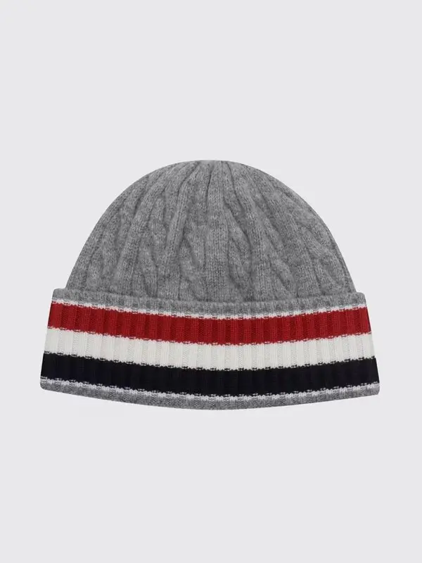 Thom Browne Cable And Rib Beanie Cap In 100% Virgin Wool
