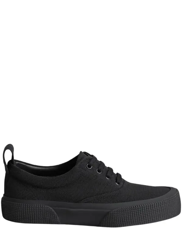 Phoebe Philo Style Canvas Plimsoll Sneaker For - Black