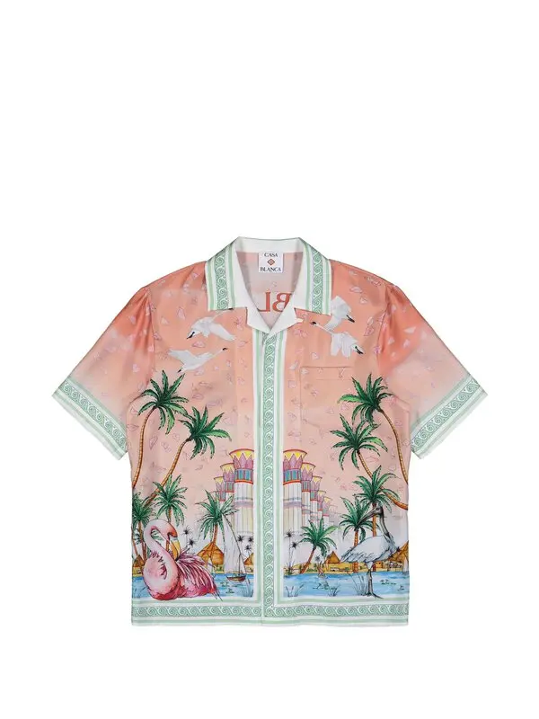Casablanca Cuban Collar Short-sleeve Shirt