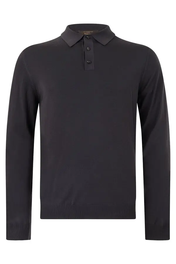 SLOWEAR Wool Polo Sweater