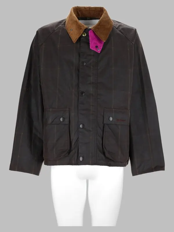 PAUL SMITH LOVES BARBOUR 100% Cotton Sports Jacket With Heritage Style - Brown
