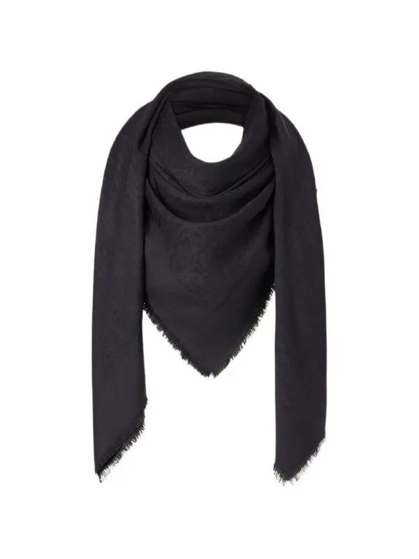 Fendi Shawl 140x140 Ff Signature - Nero