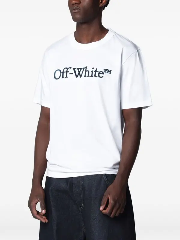 Off-White Big Bookish Regular Short Sleeve T-shirt - White