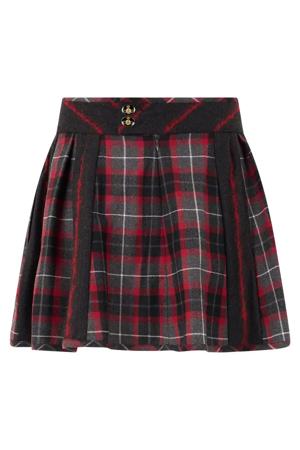 VIVIENNE WESTWOOD Pleated Tartan Mini Skirt - Multicolor