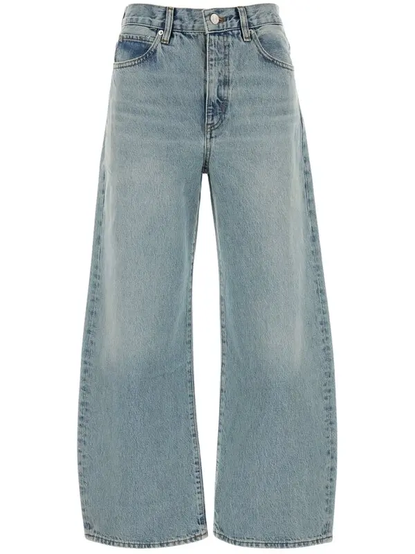 FRAME Wide-leg Bow Jeans In Cotton Denim - Denim Blue