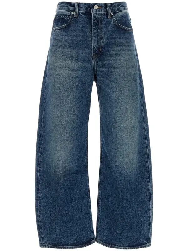 FRAME Wide-leg Jeans In Cotton Denim - Denim Blue