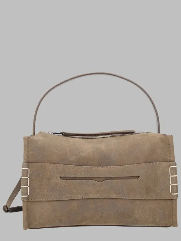 JW Anderson Italian Leather Shoulder Bag - Beige