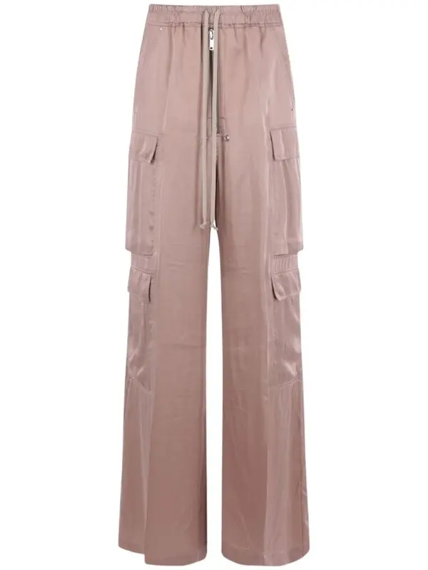 Rick Owens Belas Cargo Pants With Elastic Waistband, Drawstring & Wide-leg Silhouette