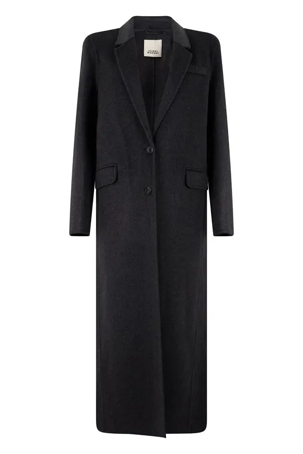 Isabel Marant Étoile Long Wool-cashmere Open-front Jacket - Black
