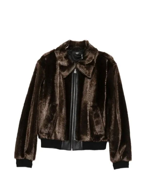 Amiri Faux Fur Blouson Jacket - Husk