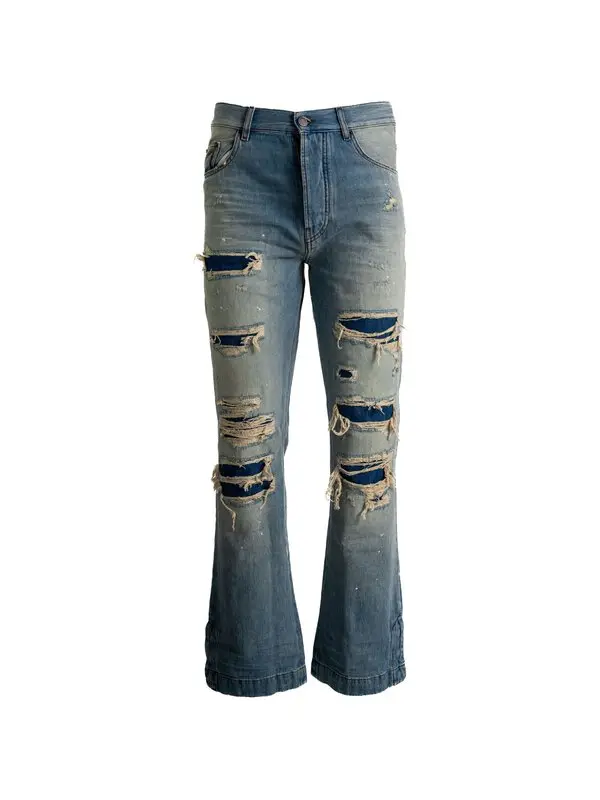 Amiri Destroyed Straight Flare Jean - Ghostindig