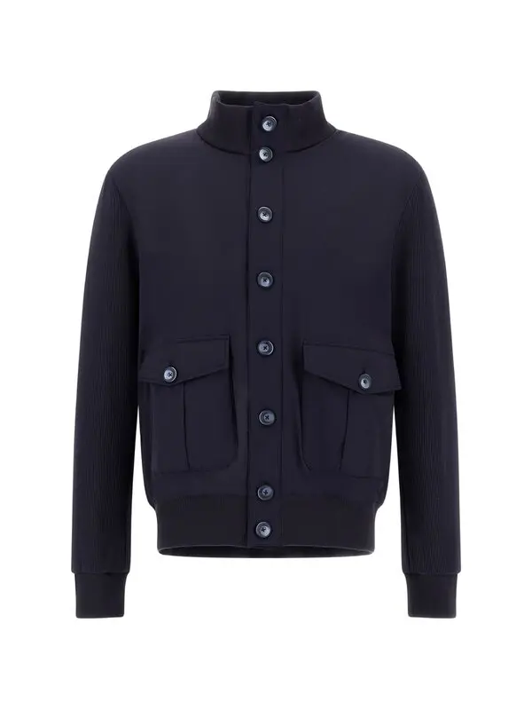 Herno Button-front Knit Cardigan Jacket